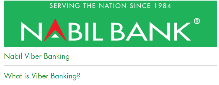 Nabil Bank Viber Banking - Update Np